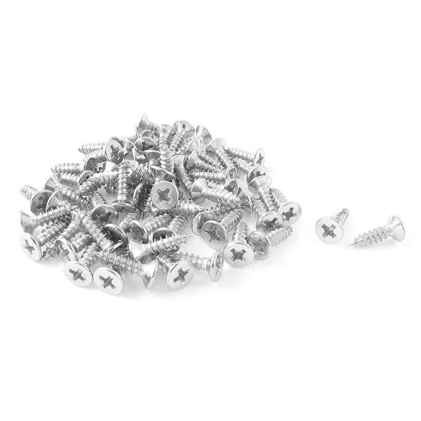 Self Tapping Phillips Flat Head Sheet Metal Screws 4mmx10mm 60Pcs ...