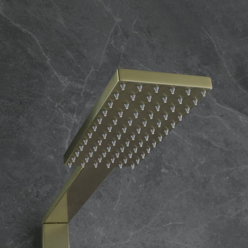 Wall Mounted 2 Function Thermostatic Exposed Shower System Bed Bath