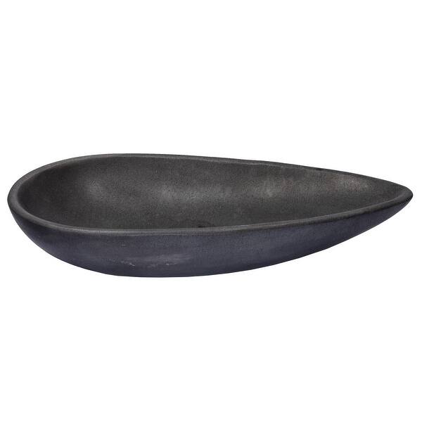 Pod Shaped Vessel Sink - Honed Lava Stone - Black - On Sale - Bed Bath ...