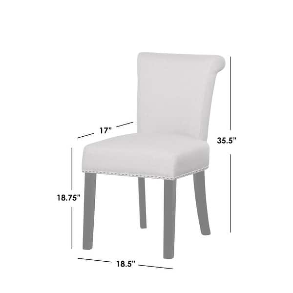 Simple Living Adeline Nailhead Parsons Dining Chair (Set of 2) - Bed ...
