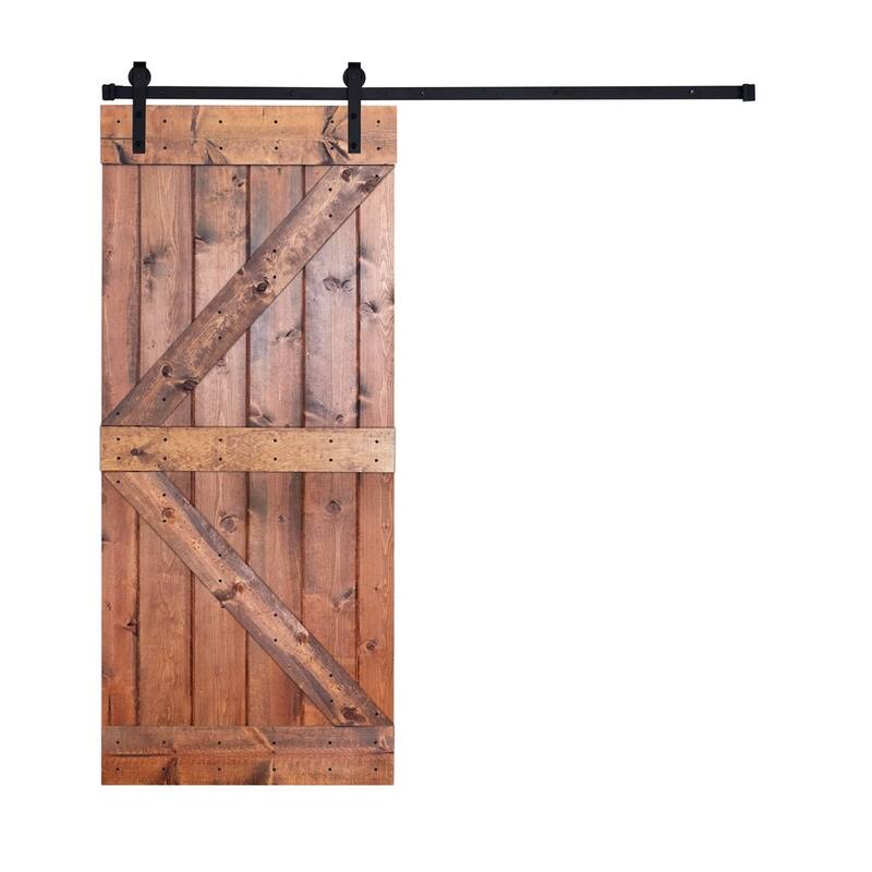 K2 Series Paneled Wood Sliding Barn Door with Installation Hardware ...
