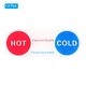 Self Stick Hot/Cold Water Labels, Acrylic Waterproof Adhesive Stickers ...