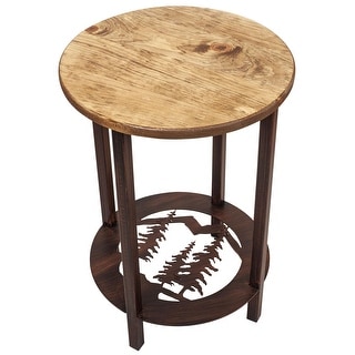 Rustic Round End Table - Bed Bath & Beyond - 36254017