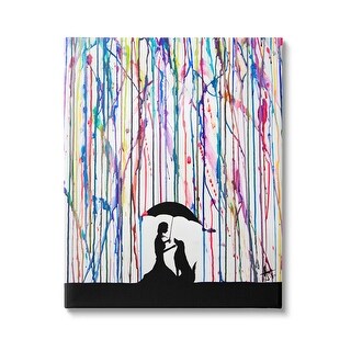 Stupell Modern Vivid Drip Silhouette Couple Canvas Wall Art by Marc ...