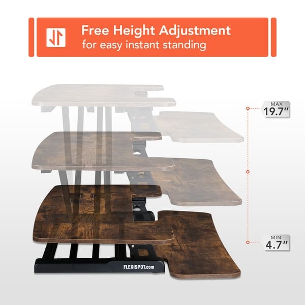 FlexiSpot Standing Desk Converter Height Adjustable Stand Up Desk Riser ...