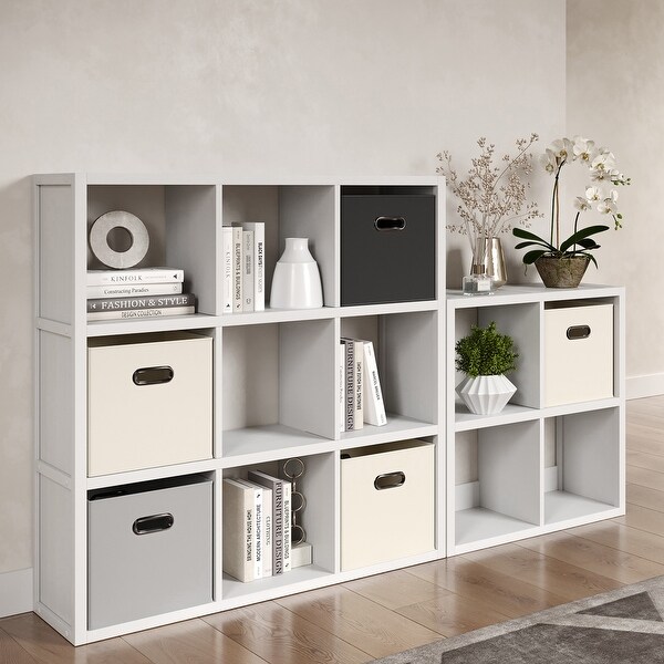 John Louis Home Solid Wood 9 Cube Organizer White