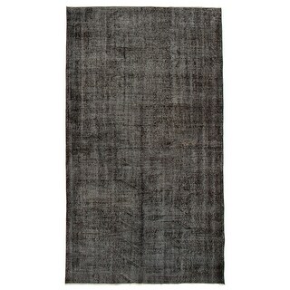 ECARPETGALLERY Hand-knotted Color Transition Black Wool Rug - 5'5 x 9'6 ...