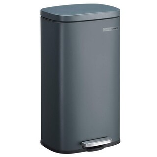 Trash Can with Lid, 8 Gallon Garbage Can, Stainless Steel Small Waste ...