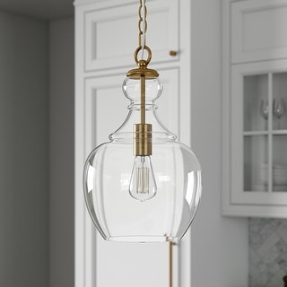 Bathsheba River of Goods Bell-Shaped Pendant Lamp with Silver Glass ...