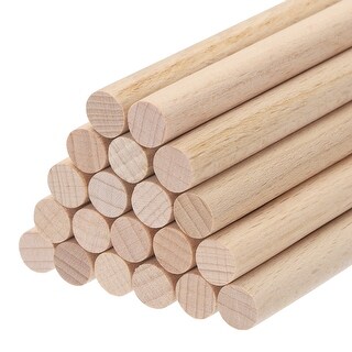 Wooden Dowel Rods Wood Sticks, 12"x0.35" Round Wooden Dowels Rod, Pack ...