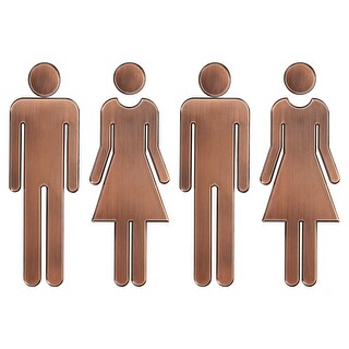 7.9" Bathroom Sign, 2 Pairs Brushed Men Women Restroom Sign - Bed Bath ...