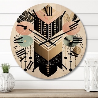 Designart "Boho Chic Floral Geometric Retro Illustration I" Modern ...