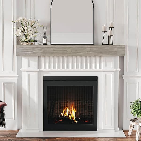 rustic fireplace surround