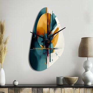 The Geometry Of Light I - Abstract Geometric Large Wall Clocks - Modern ...