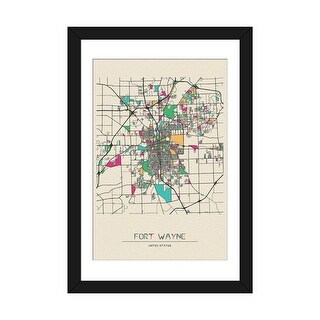 iCanvas "Fort Wayne, Indiana Map" by Ayse Deniz Akerman - Bed Bath ...