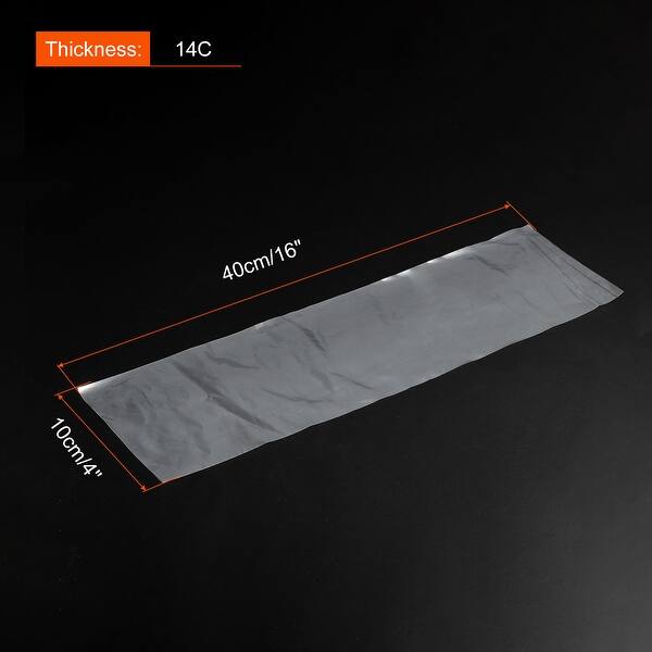 Clear Flat Open Poly Bags PE Retail Pouches 5.5 Mil 4x16 in 100pcs ...