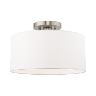 Livex Lighting Meridian 13" Wide Semi-Flush Drum Ceiling Fixture - Bed ...