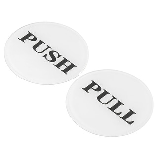 4Pcs Push Pull Door Sign Adhesive Round Acrylic Wall Sticker Marker ...