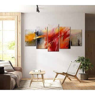 Abstract Canvas Wall Art - Battlefield - 5 Pieces - Bed Bath & Beyond ...
