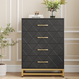 Dresser for Bedroom with 4 Drawers and Metal Handle - Bed Bath & Beyond ...