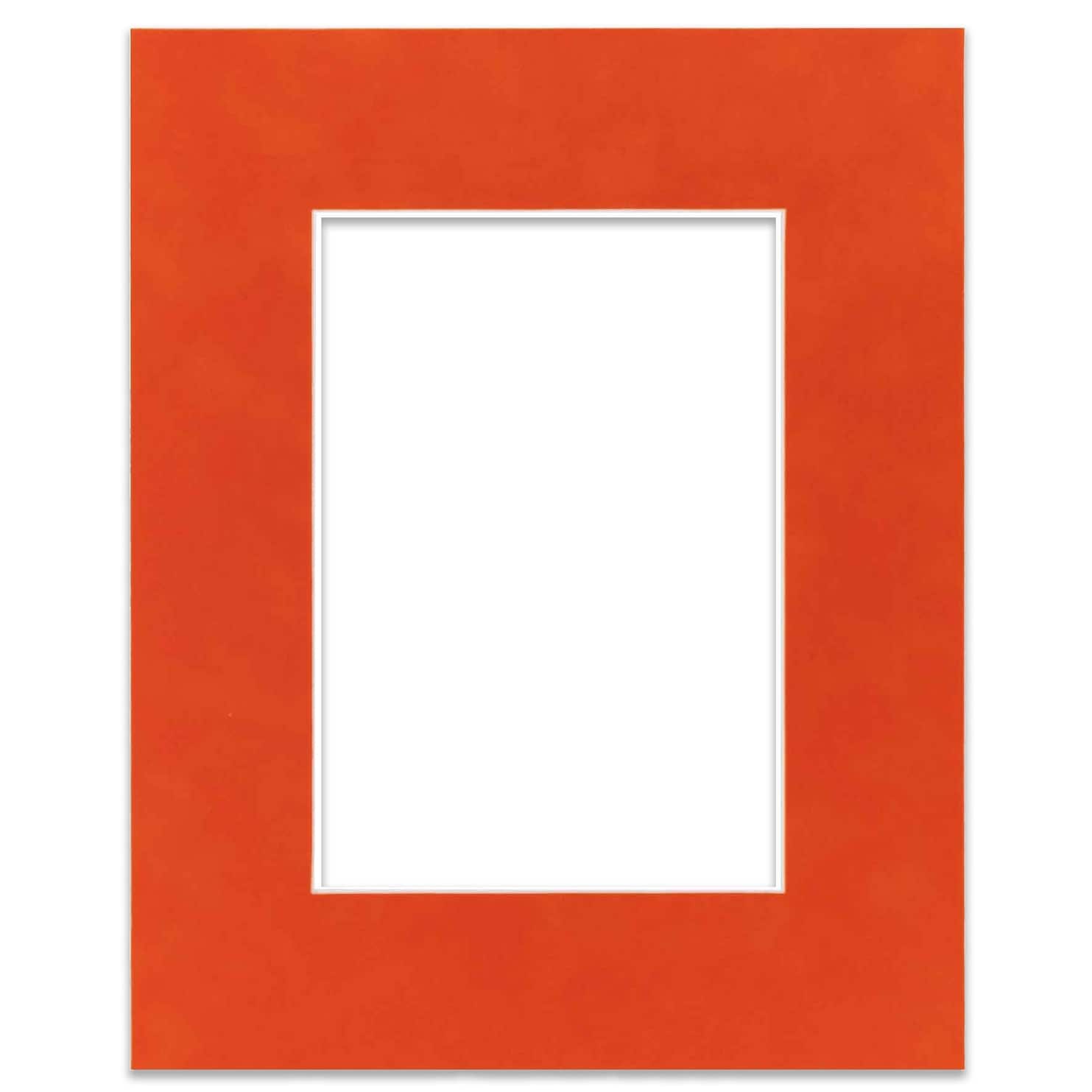 11x17 Mat Bevel Cut for 9x14 Photos - Acid Free Orange Precut Matboard ...