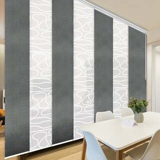 InStyleDesign 7-Panel Single Rail Panel Track Extendable 110"-153"W x ...