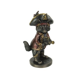 Bronze Finish Jolly Roger Steampunk Buccaneer Raccoon Statue - 5.75 X 2 ...