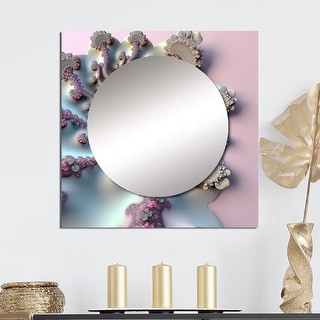 Designart "Fractal Pastel Universe III" Fractals Wall Mirror - Abstract ...