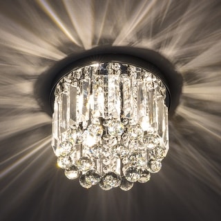 Modern Crystal Flush Mount Ceiling Light 5 Lights Chrome - Bed Bath ...