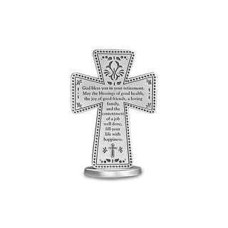 Curata Silver-Tone Retirement Standing Cross - Bed Bath & Beyond - 36204240