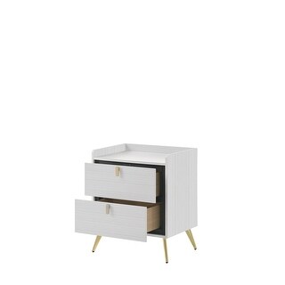English Dovetail Drawer Bedside Table w/ Metal Drawer Glide - Bed Bath ...