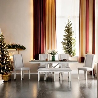Classic & Generous Design Dining Table Setwith two 12"W Removable ...