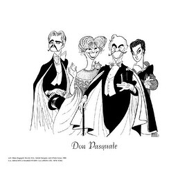 ''Don Pasquale'' by Al Hirschfeld Humor Art Print (10 x 13 in.) - Bed ...