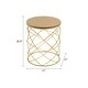 Christopher Knight Home - Elista Modern Golden Side Table with Wooden ...