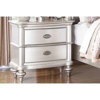 Classic Bedroom Elegant Nightstand Beige / White Finish or Antique ...