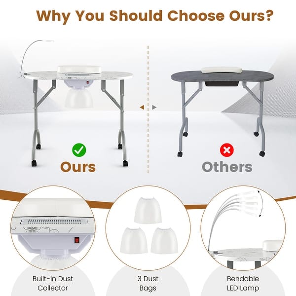 manicure table foldable