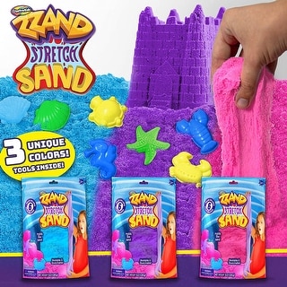 Creative Kids Zzand Stretch Sand 3 Pack Stretchy Sand & Molding Tools ...