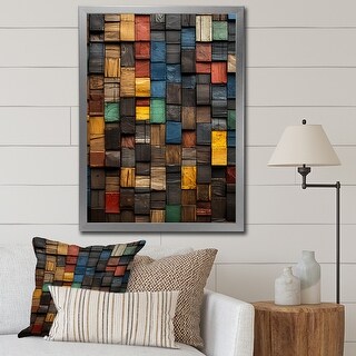 Designart "Biomorphism Organic Forms VI" Modern Framed Canvas Wall Art ...