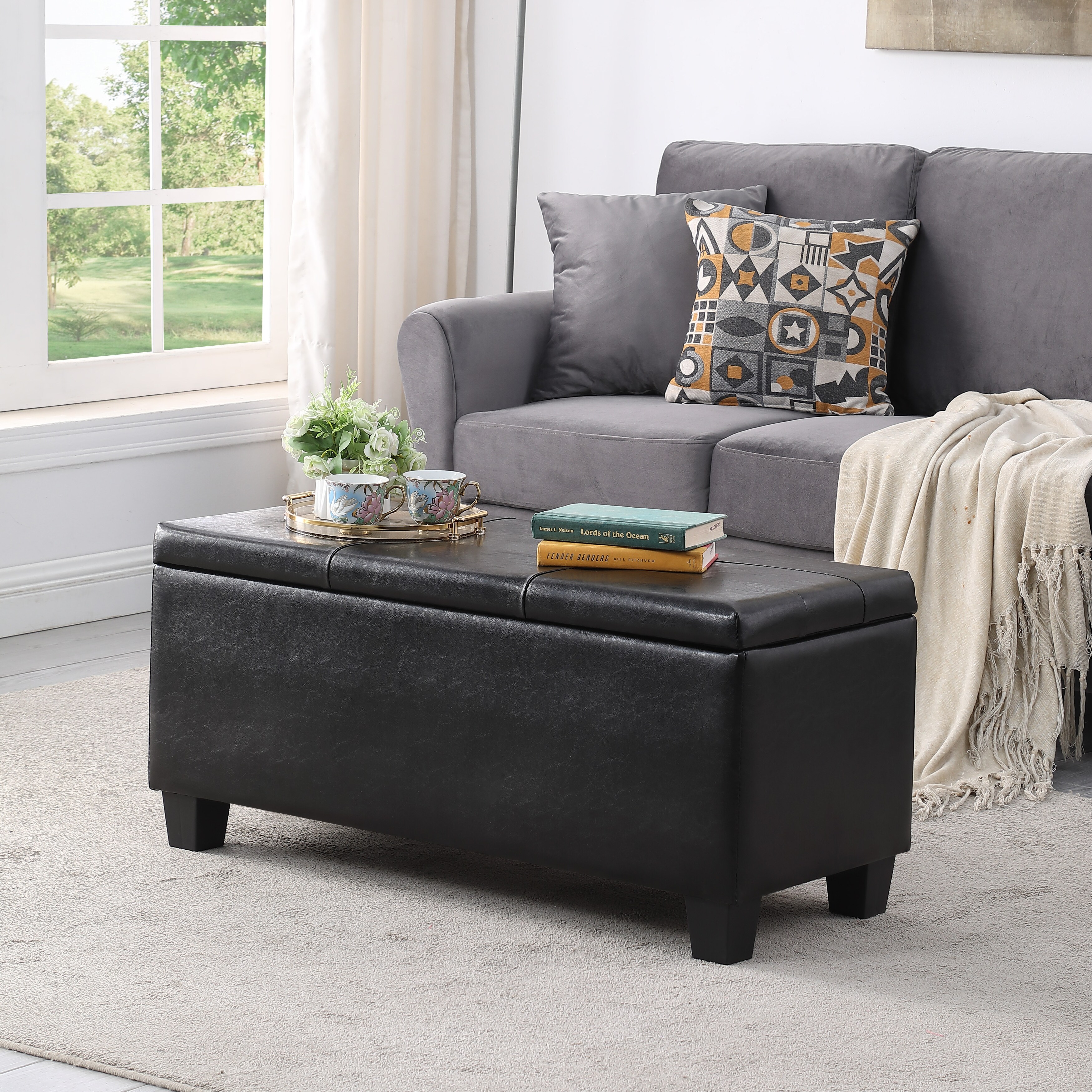 Small ottoman bench with storage store
