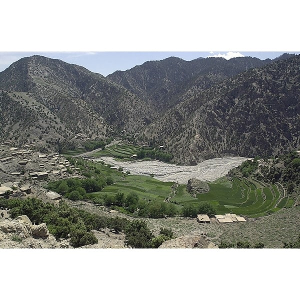 Looking Down On The Village Of Markhanai Located In The Tora Bora ...