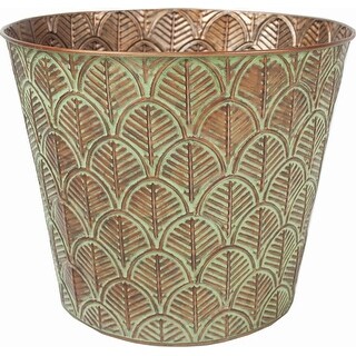 Embossed Green Leaves Planter - Bed Bath & Beyond - 36882377