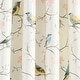 Lush Decor Botanical Bird And Flower Light Filtering Window Curtain ...
