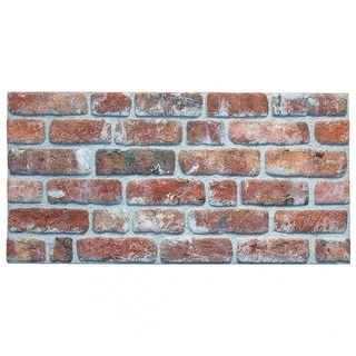 Dundee Deco Red Brown Faux Stone Brick 3D Wall Panels, Styrofoam Facing ...