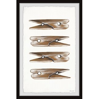 'Clothesline Clip' Framed Painting Print - Bed Bath & Beyond - 34363322