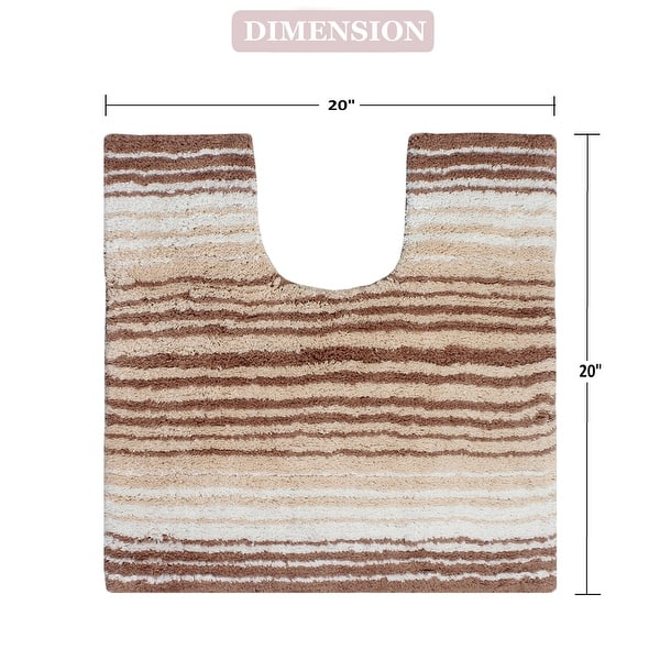 Gradiation Contour Rug, Cotton Soft, Water Absorbent, Non Slip U Shape ...