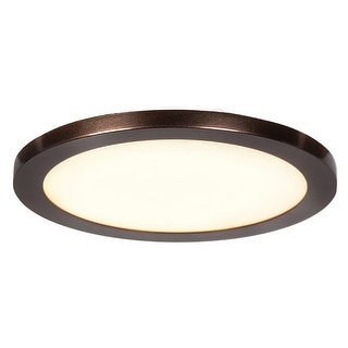 Access Lighting Disc 1-light Bronze Medium Round LED Flush Mount - Bed ...
