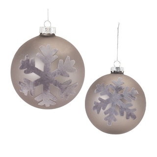 Snowflake Ball Ornament (Set of 6) - Bed Bath & Beyond - 37972345