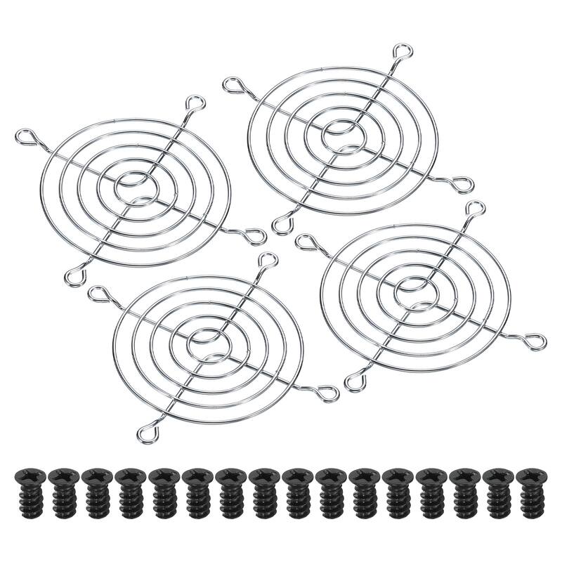 80mm Fan Finger Grill, 4 Pack Metal Grill Protector Guard with Screw ...