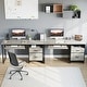 Office Desk with Drawers, 55 inch Industrial Computer Desk with Storage ...