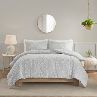 Madison Park Maeve 3 Piece Tufted Woven Medallion Comforter Set - Bed ...